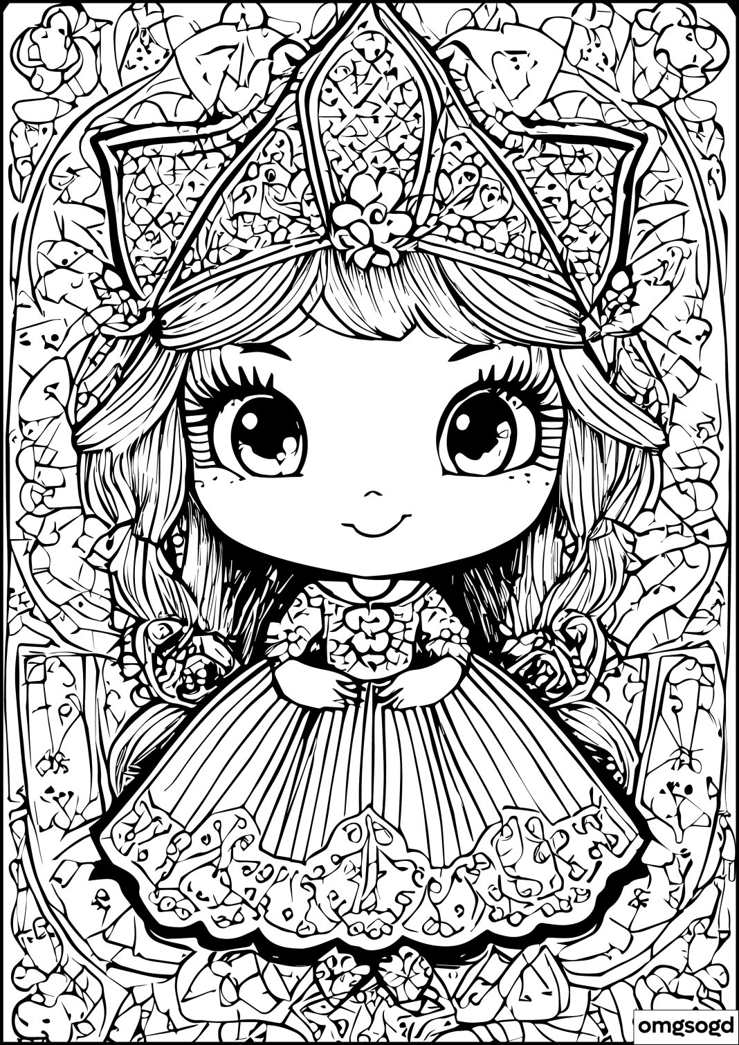 11 Free Kawaii Game Characters on Stained Glass Background Coloring Pages